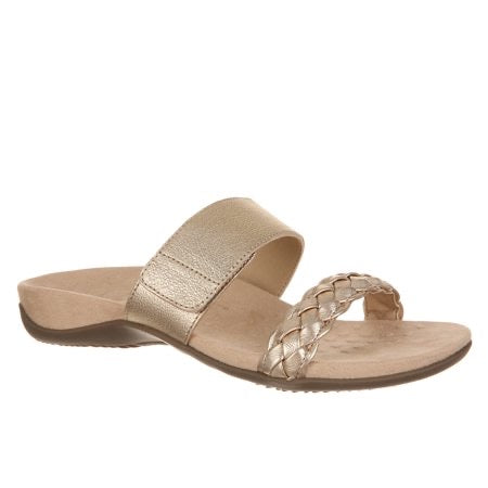 Vionic Rest Jeanne Slide Gold Metallic – shopcardinoshoes.com